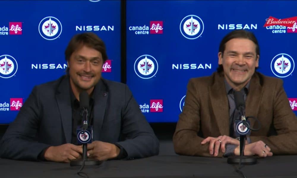 Teemu Selanne & Teppo Numminen media availability before Winnipeg Jets ... Teemu Selanne & Teppo Numminen media availability before Winnipeg Jets ...